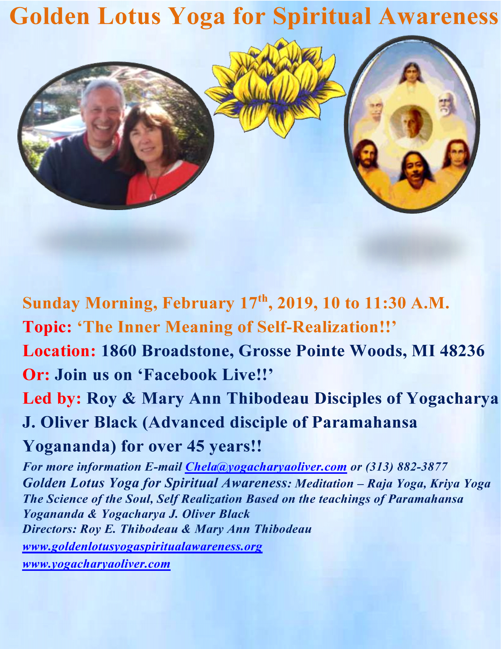 Sunday Meditation Service, February 17th, 10 am! Topic – ‘The Inner ...